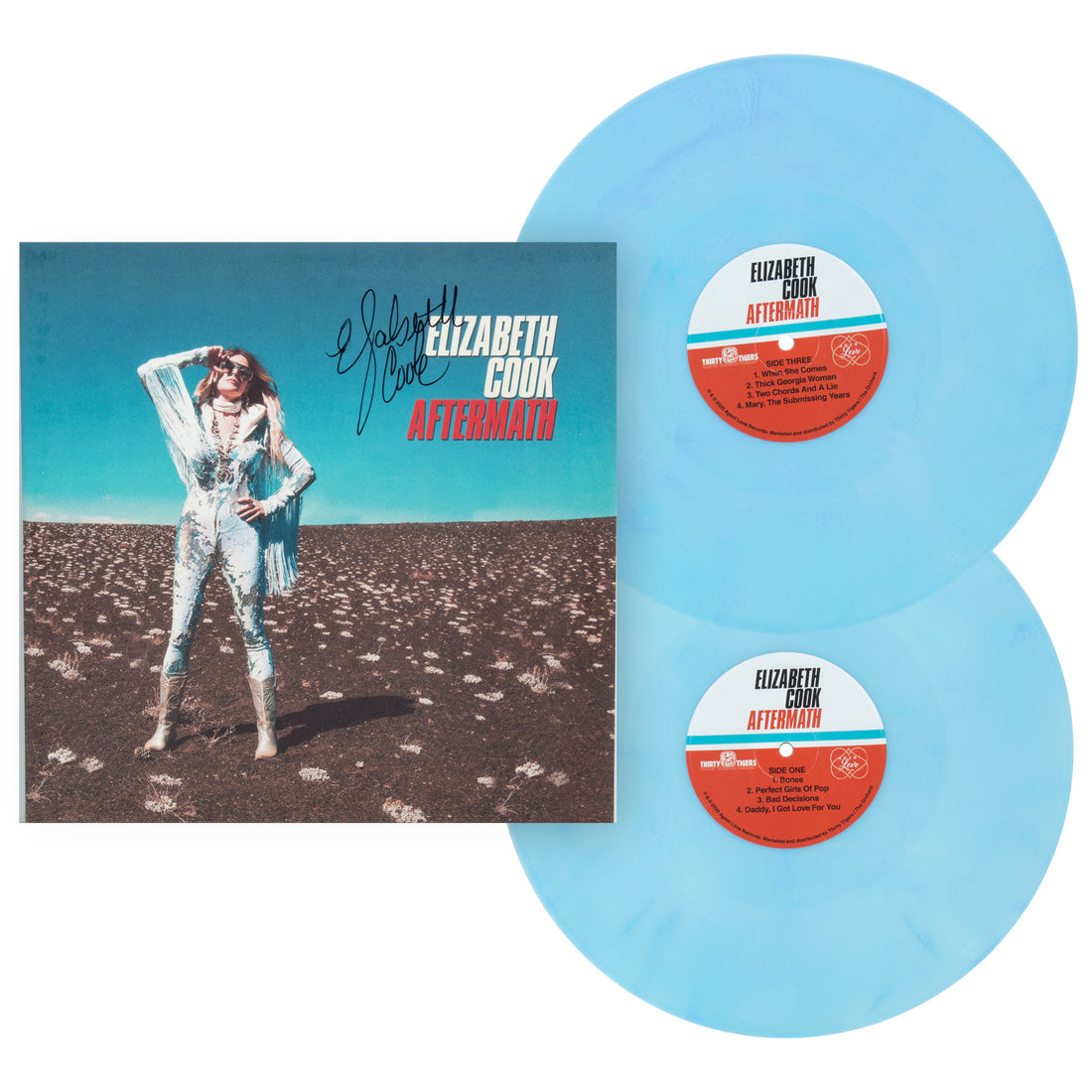 Elizabeth Cook – Aftermath Double LP Limited Edition Blue AUTOGRAPHED ...